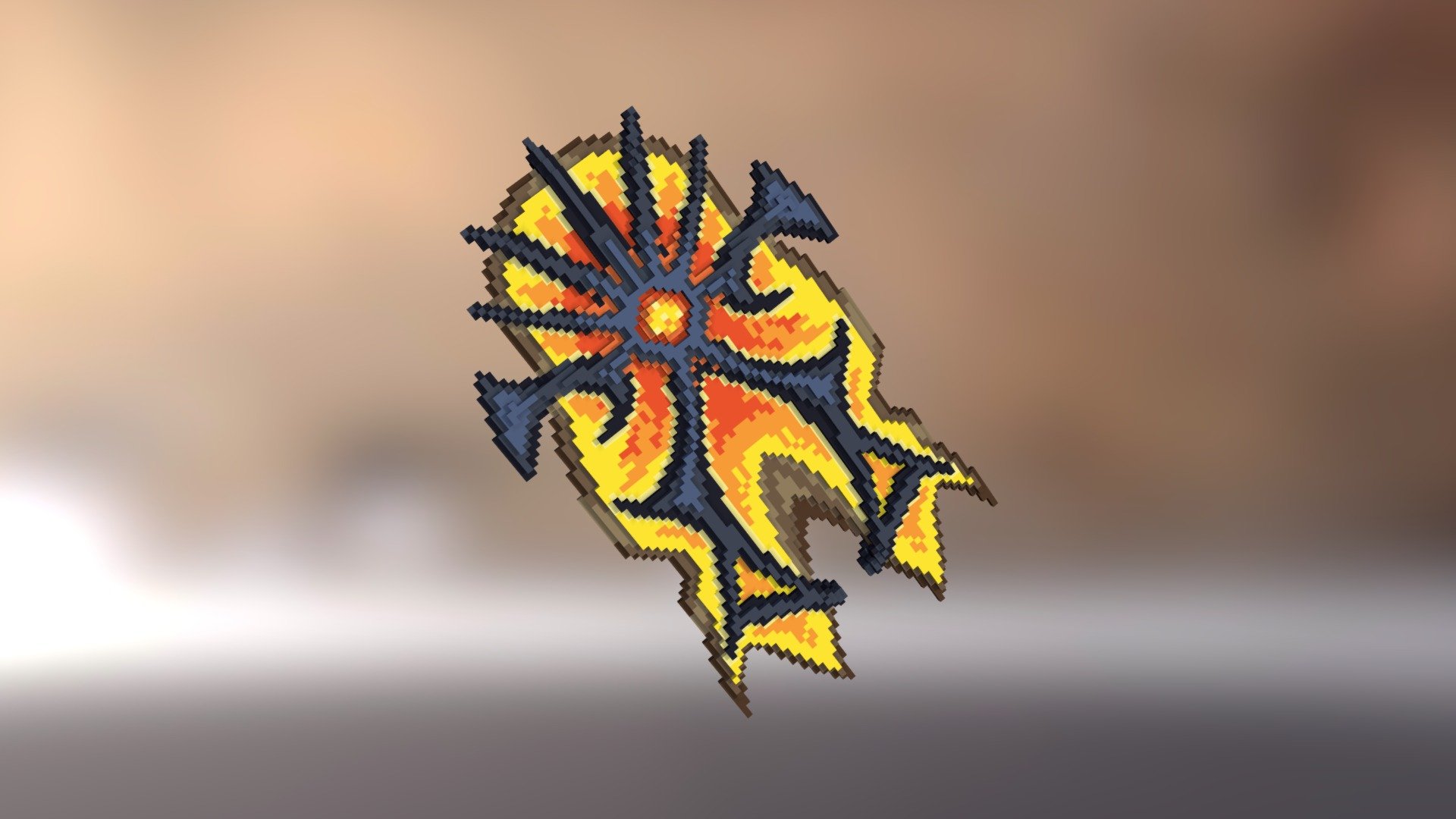 Shield of Fire - 3D model by Robert B (@robert.burik) [02cd3ae] - Sketchfab