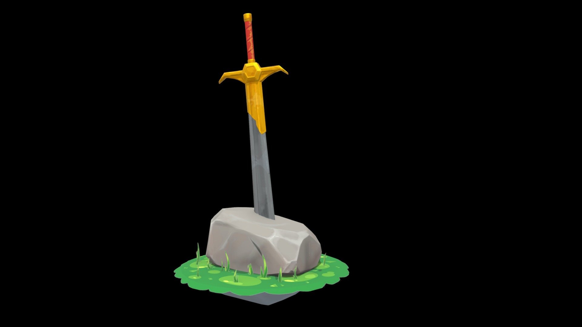 Sword in the Stone - 3D model by sonyadarby [02cd643] - Sketchfab