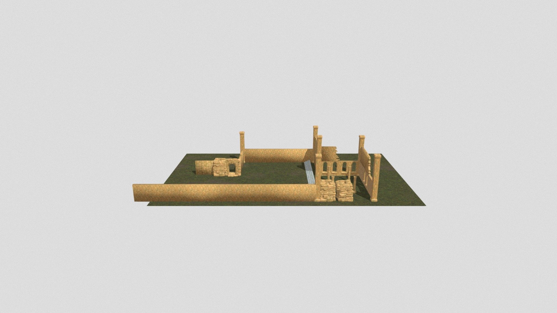 Ancient ruins modular - 3D model by Mariothene [02d370d] - Sketchfab