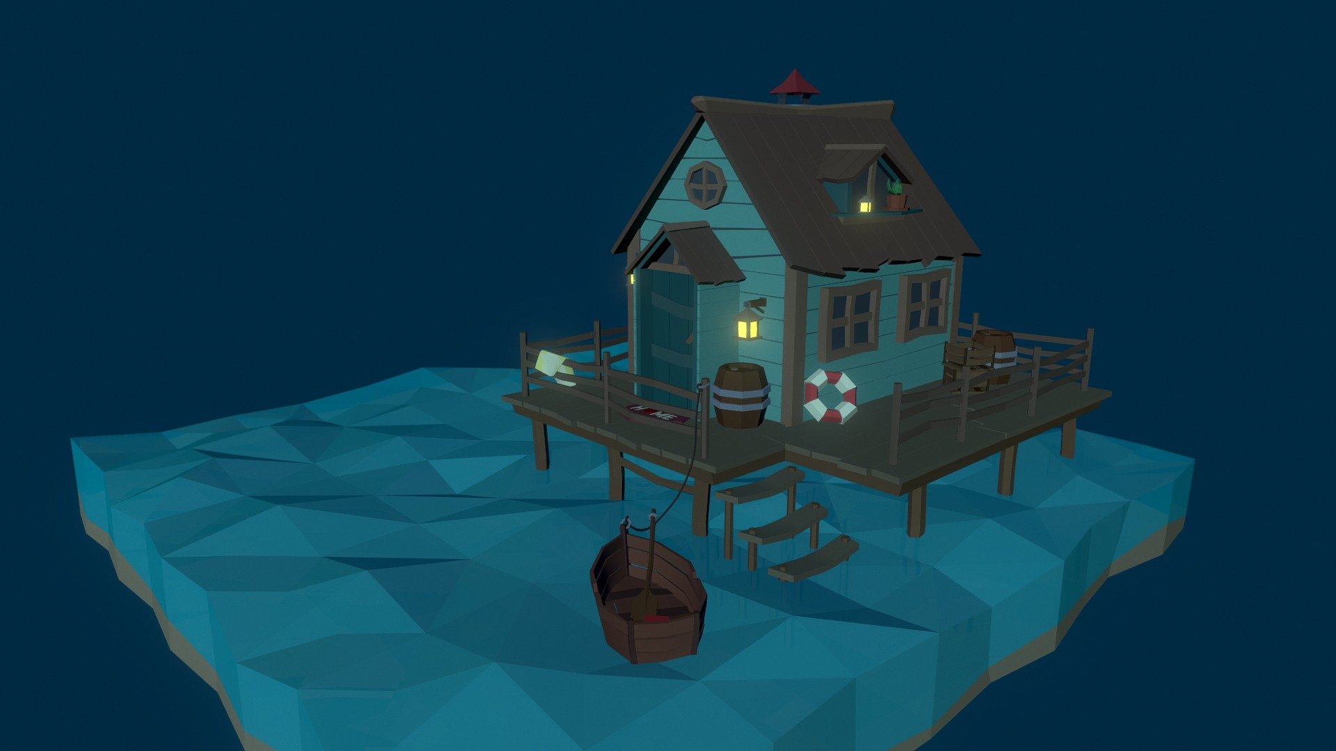 Sea house - Download Free 3D model by IrinaLu [02d7bae] - Sketchfab