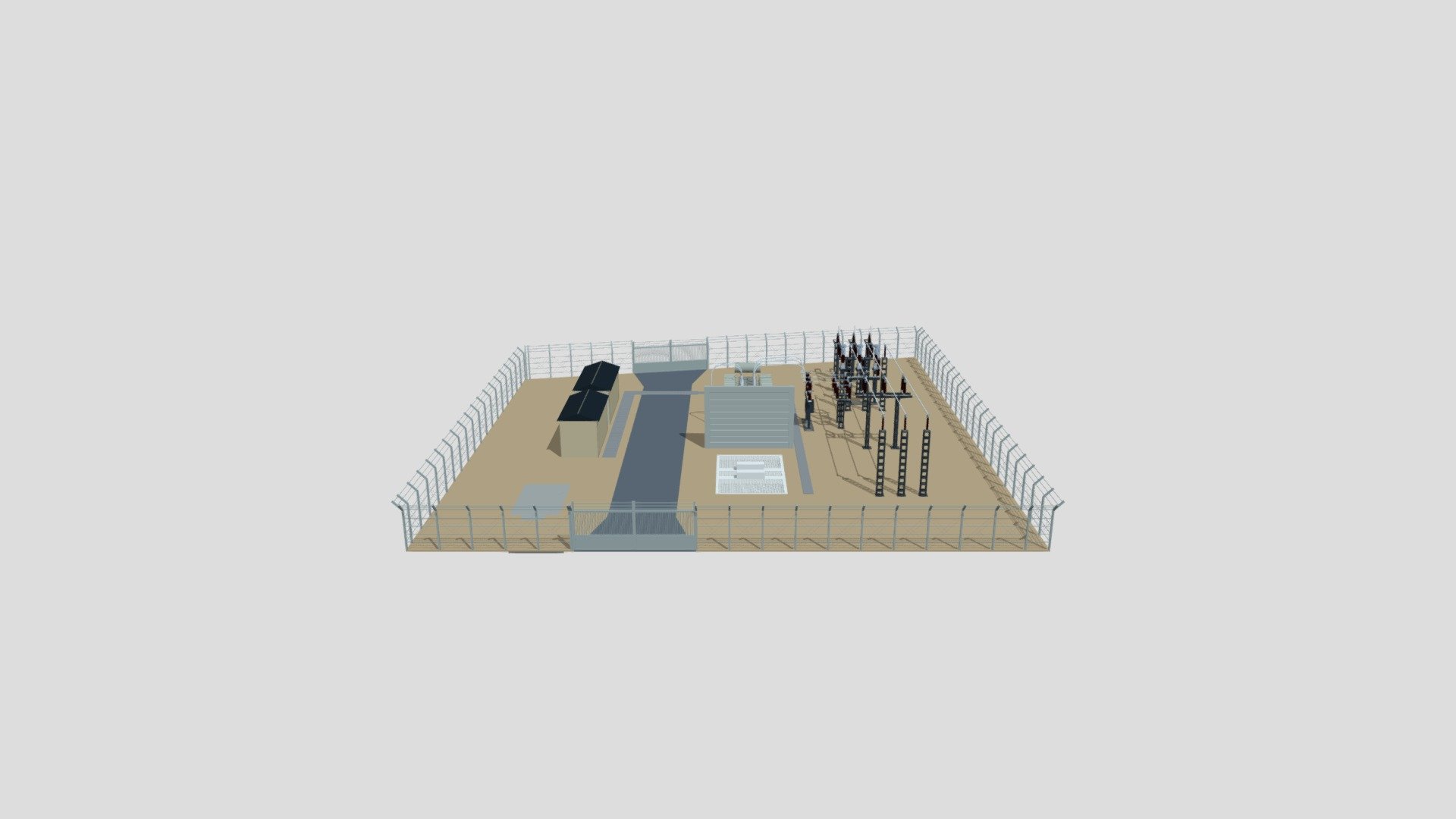 Hv_substation - 3D model by pavithranv37 [02d9d83] - Sketchfab