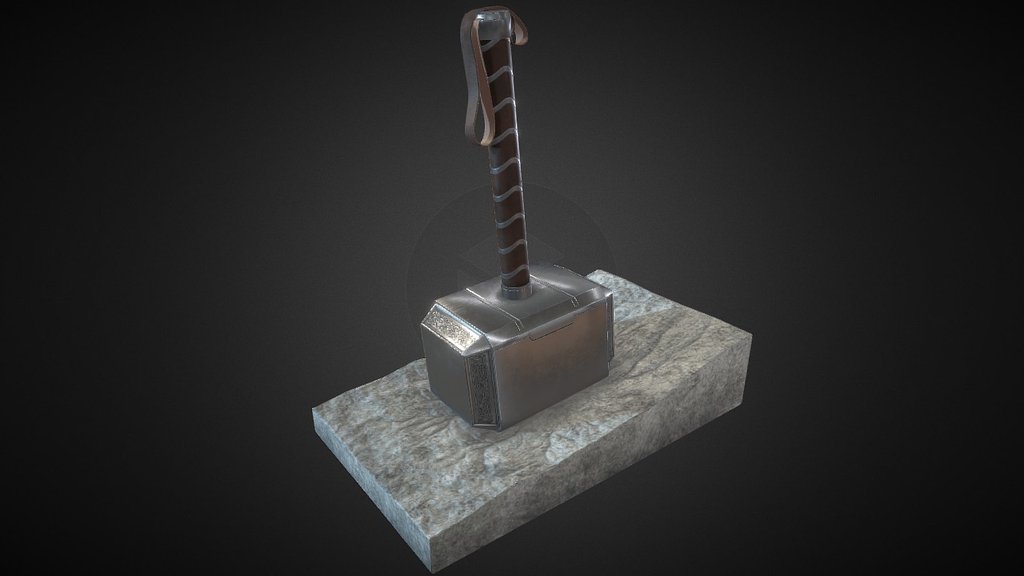 Mjolnir - Thor Hammer - Marvel - 3D model by WilliamBanti [02dc992 ...