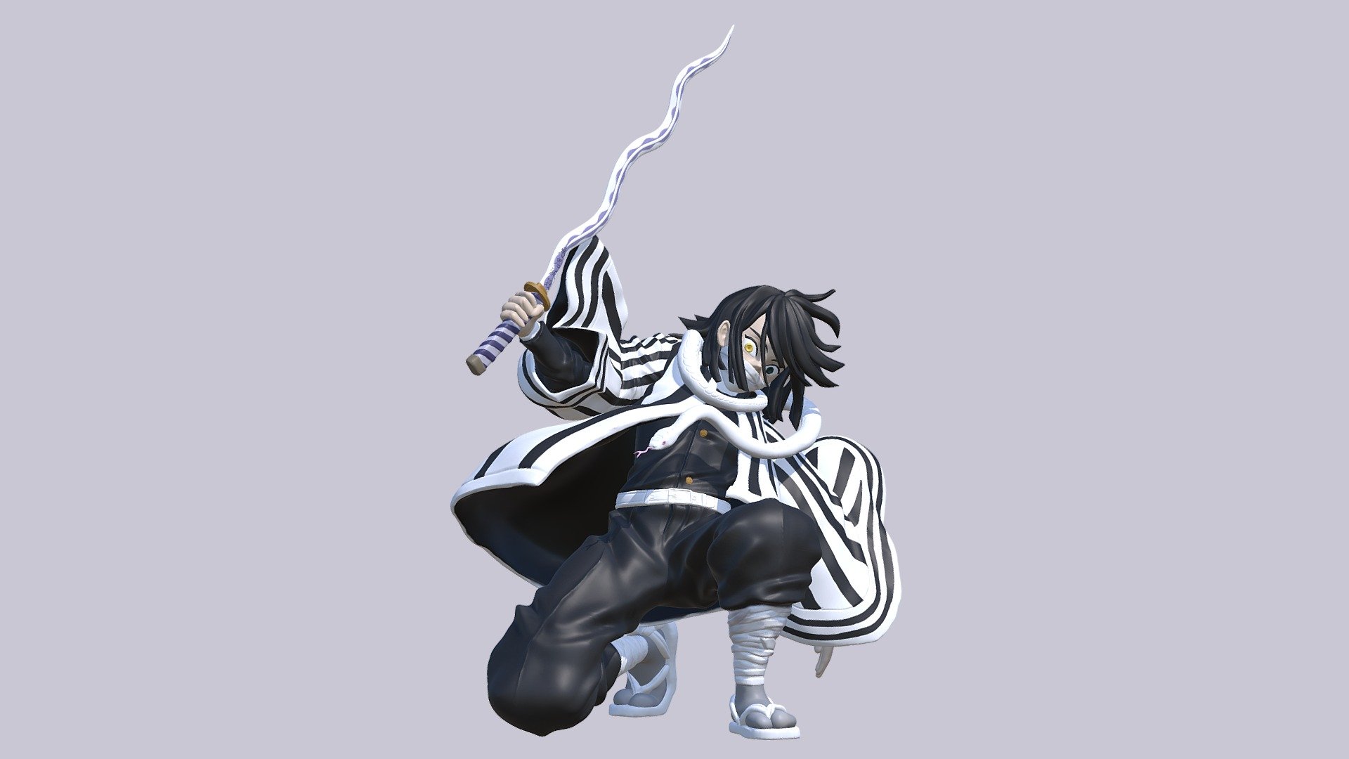 Demon Slayer - Obanai Iguro - 3D model by ncolorddongn [02de842 ...