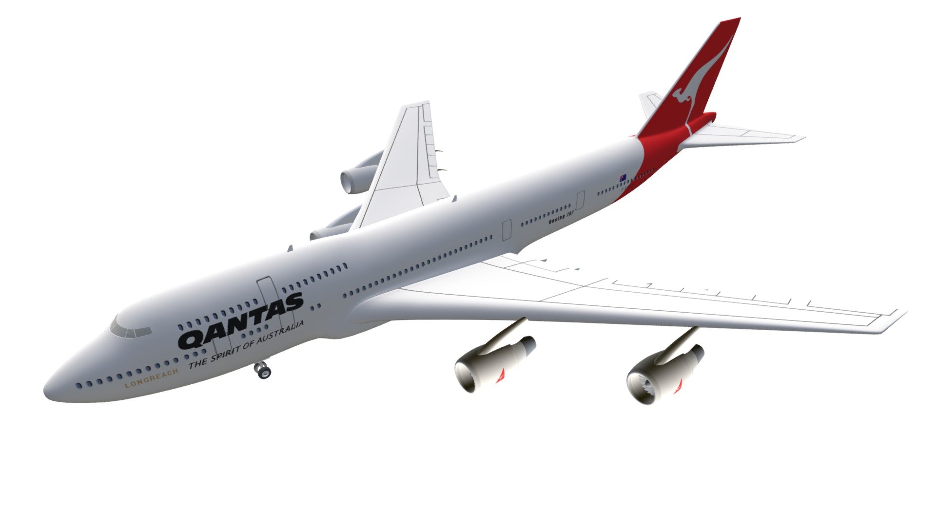 Qantas Airways - Buy Royalty Free 3D model by 3DHorse [02deadb ...