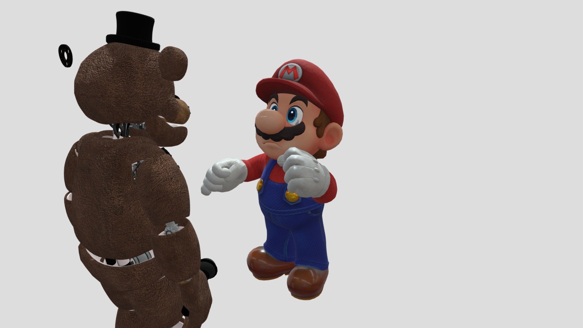 mario vs freddy - 3D model by tarajohnsonlpn [02e3f35] - Sketchfab