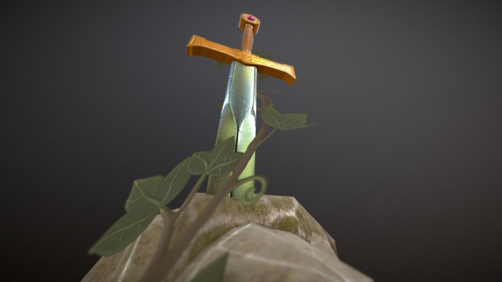 sword in a stone - 3D model by benoit3d [02e552e] - Sketchfab