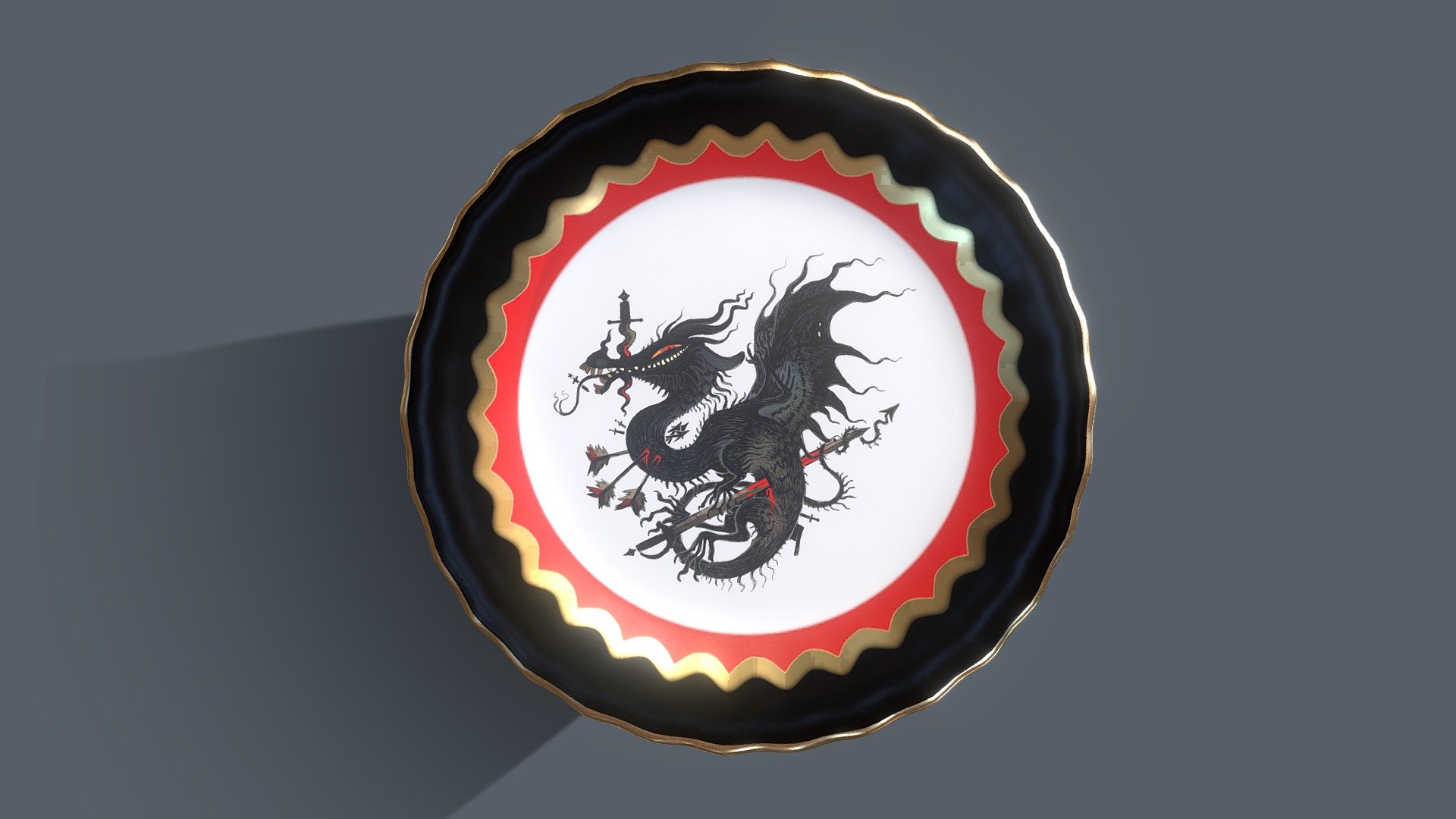Dragon Plate - Download Free 3D model by mattruszala [02ea1e8] - Sketchfab