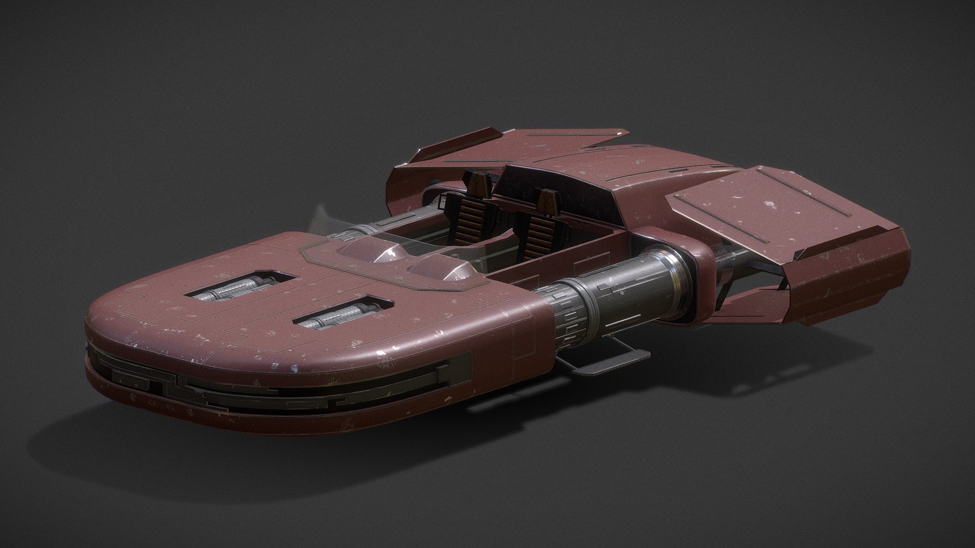 Landspeeder | Starwars - 3D model by eemil (@EmilSc) [02eee2a] - Sketchfab