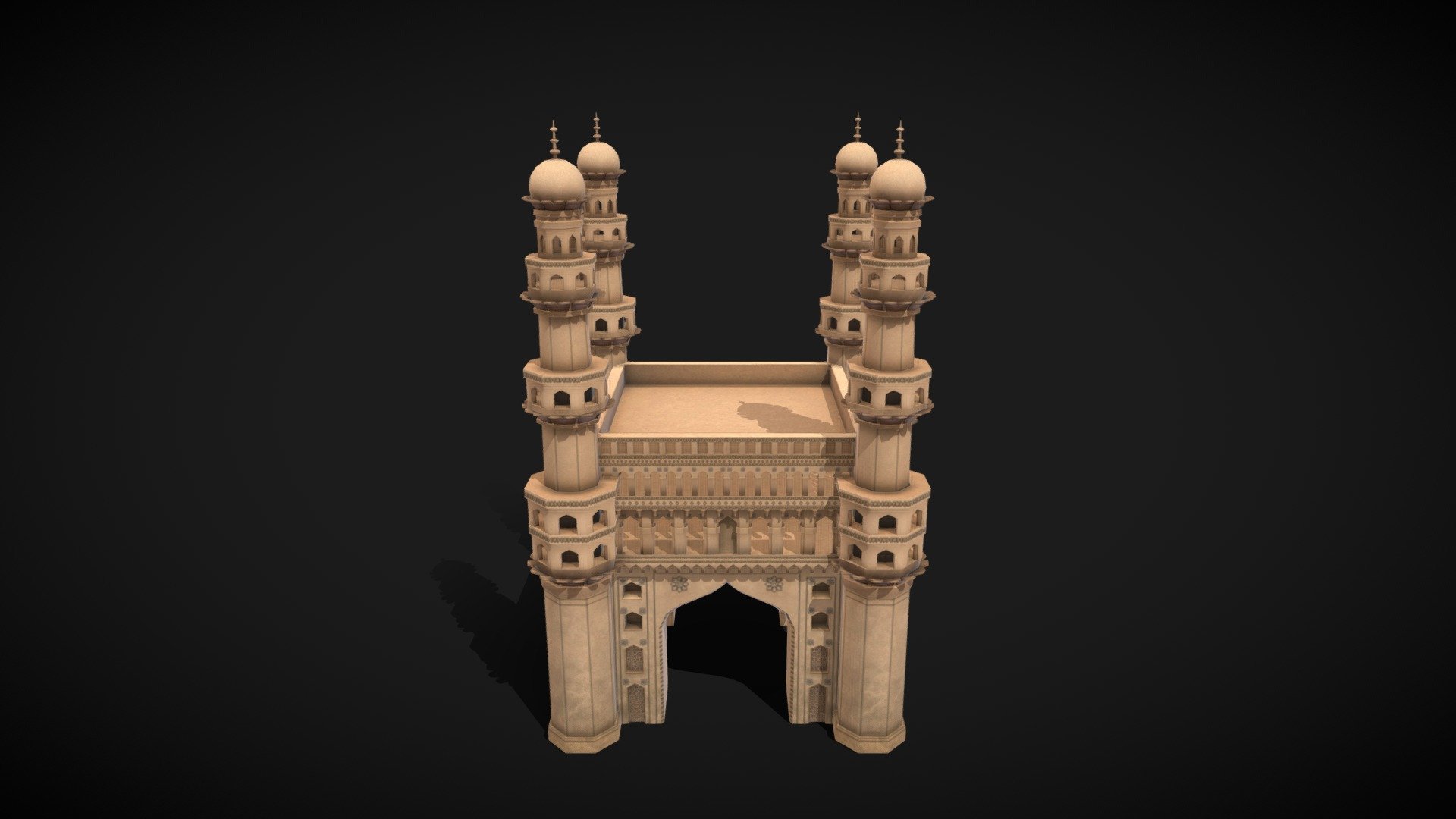Charminar (Indian monuments) - Buy Royalty Free 3D model by Deepak ...