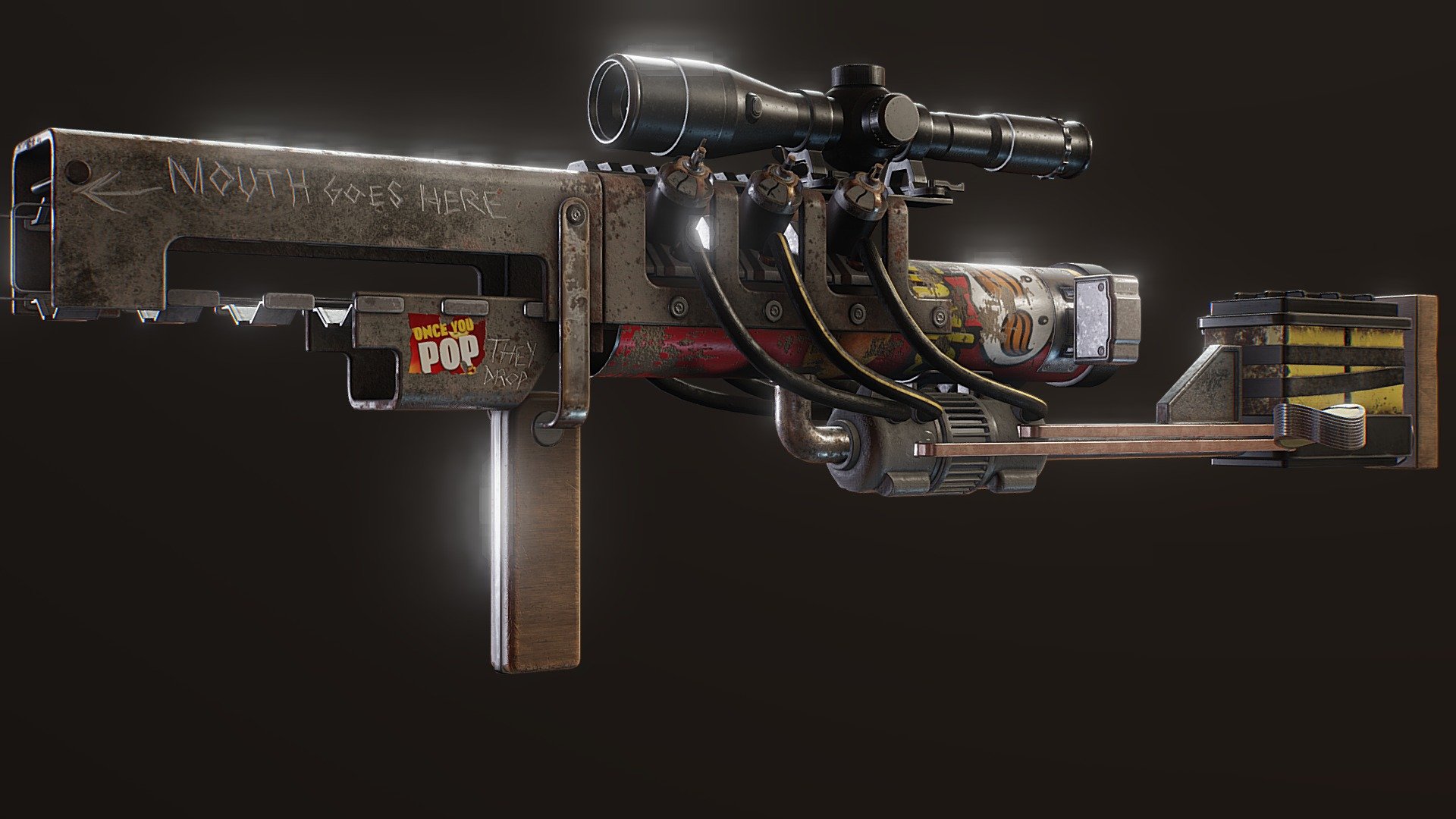Bolt Action Pringles Rail Rifle - 3D model by Kommander Karl ...