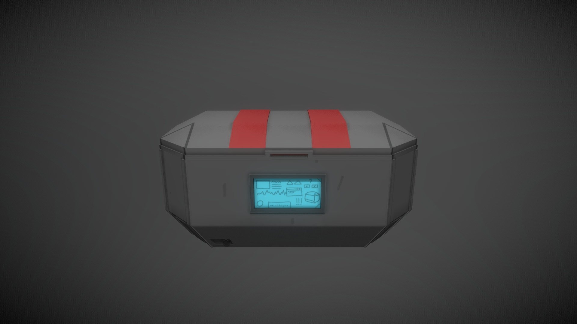 Red/Black Futuristic Storage Container - 3D model by Ratkith [030137b ...