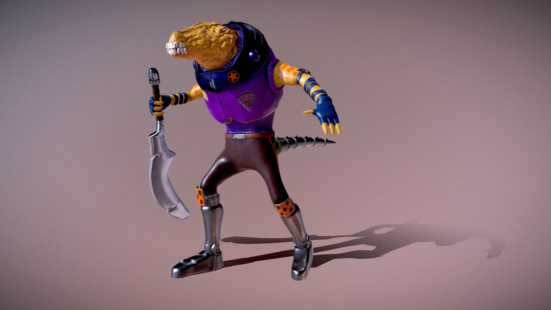 Lizard man (Collabrat) - 3D model by Chris Soh (s1612730 ...