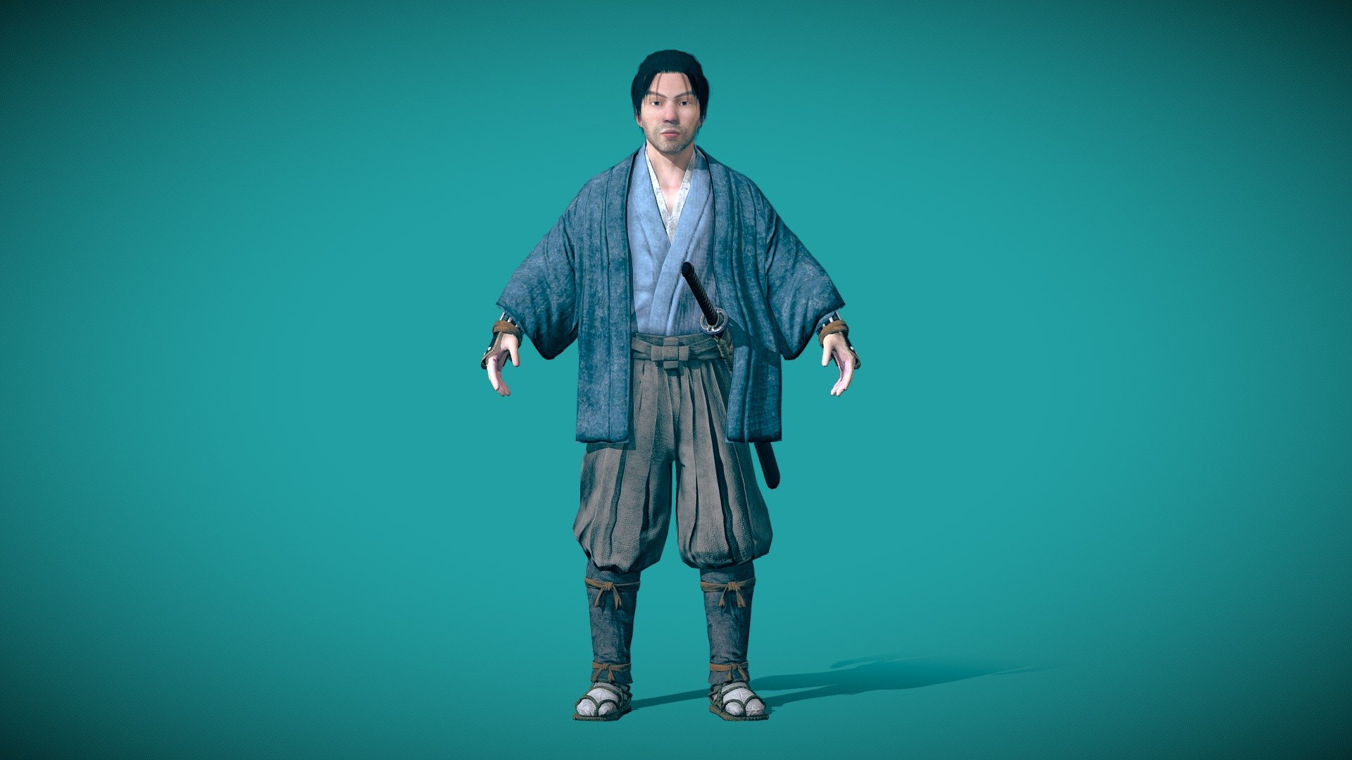 Blue Ronin | Realistic Samurai Character - 3D model by C_Teng [0302809 ...