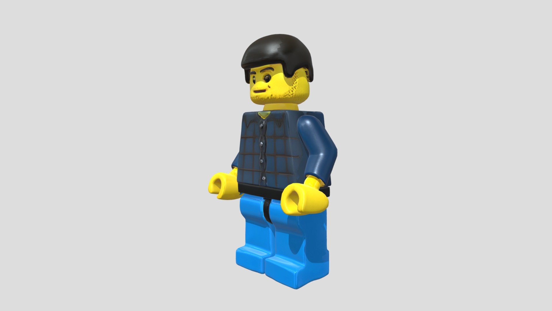Lego minifigure with blue outfit - Download Free 3D model by Hoosphan ...