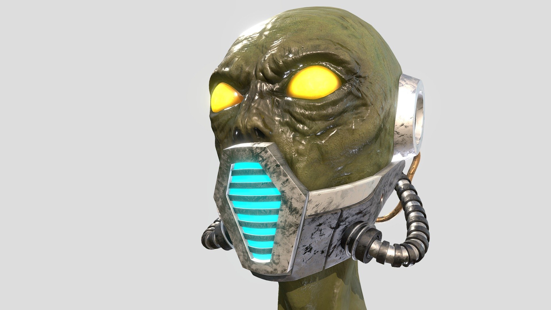 Alien Head - 3D model by Kaelan (@KaelanL) [0302cde] - Sketchfab