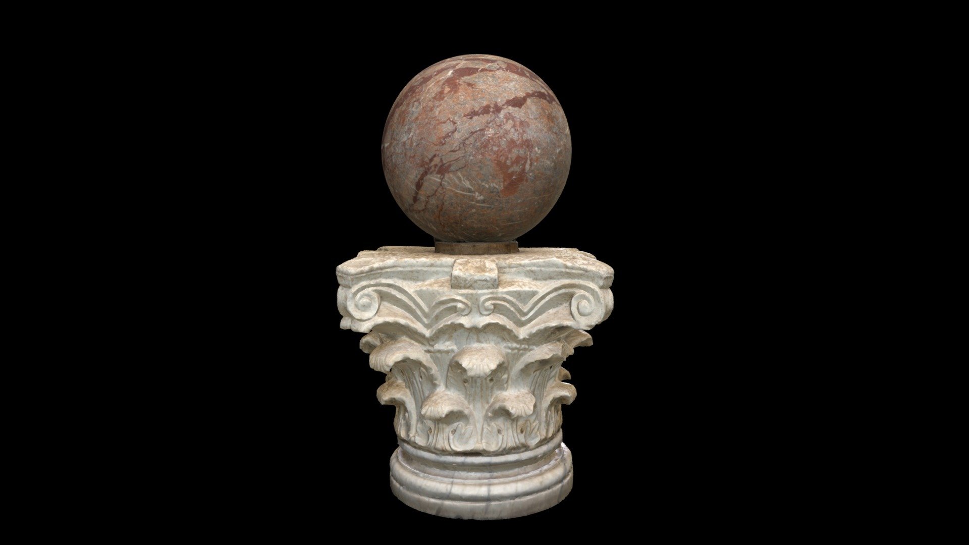 Column Capital and Marble Orb - Buy Royalty Free 3D model by Matthew ...