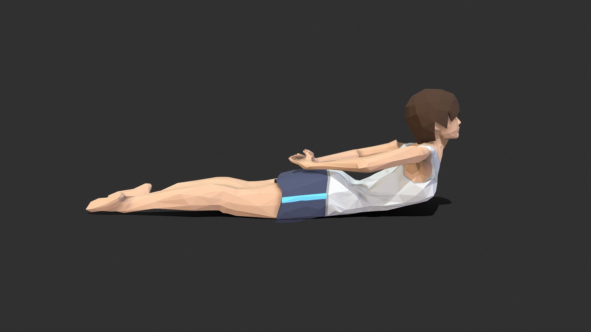 Yoga Half Locust Exercise - Buy Royalty Free 3D model by danielmikulik ...