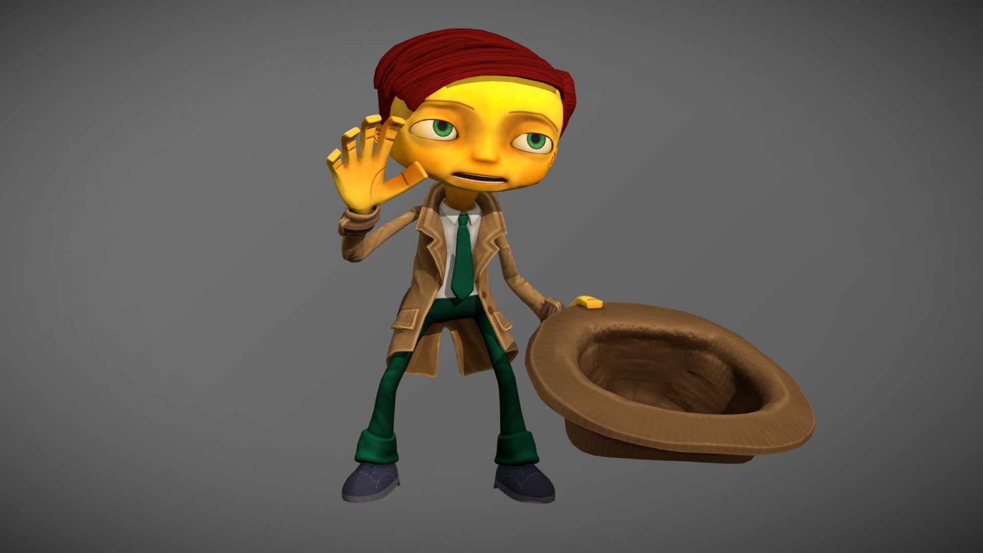 Psychonauts Raz G-man disguise - 3D model by TBrookes [0307fbc] - Sketchfab