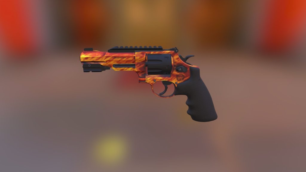 R8 Revolver Raging Fire - 3D model by madinc [030b08d] - Sketchfab