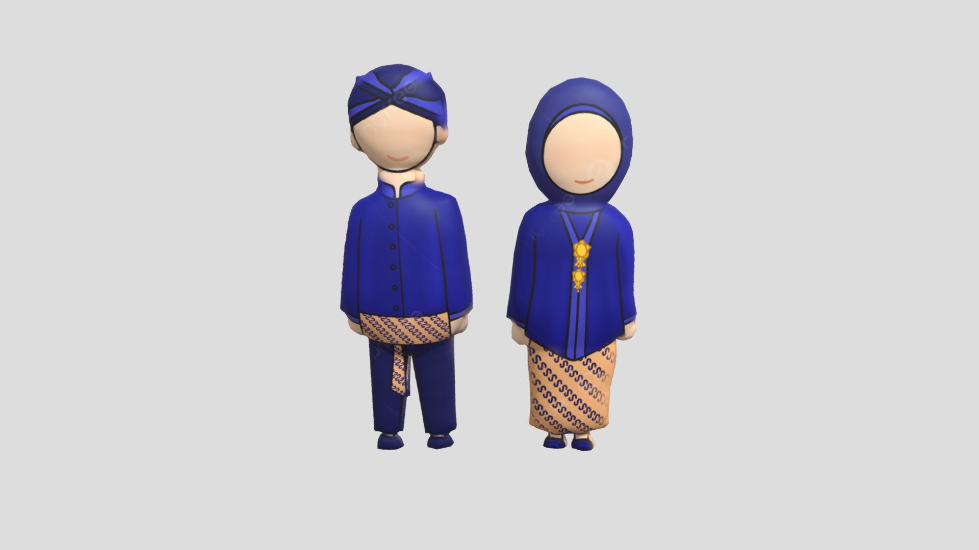 Baju Adat Jawa Barat - 3D model by siti_aisyahn [030b2ac] - Sketchfab