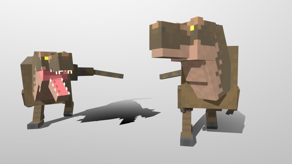 Minecraftian Animals - A 3D model collection by CamdenCook - Sketchfab