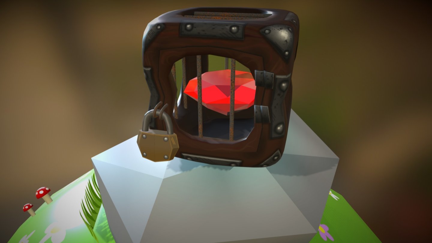 Magical Ruby Cage - unlit - 3D model by Javier DL (@javierdl) [030d5a0 ...