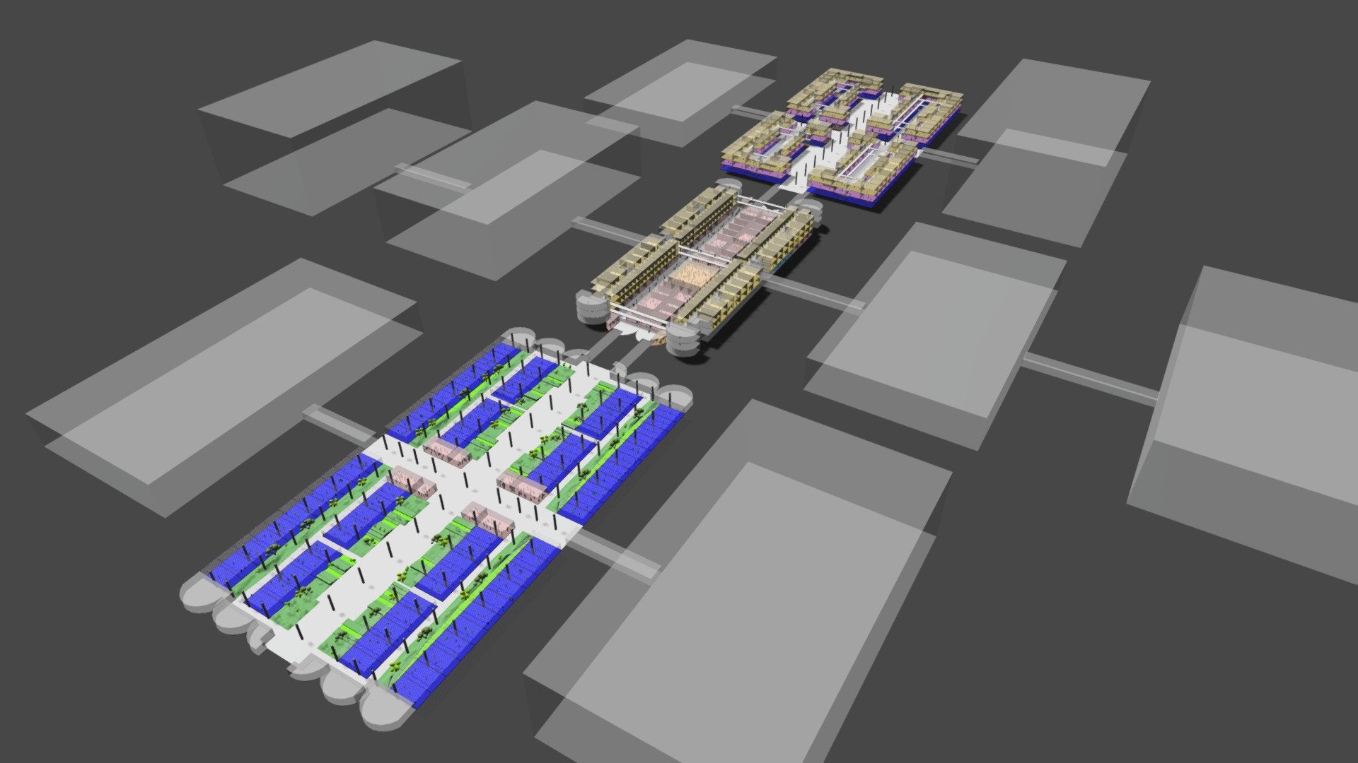 Nexus Aurora City 10 000. Working hours scenario - 3D model by a ...