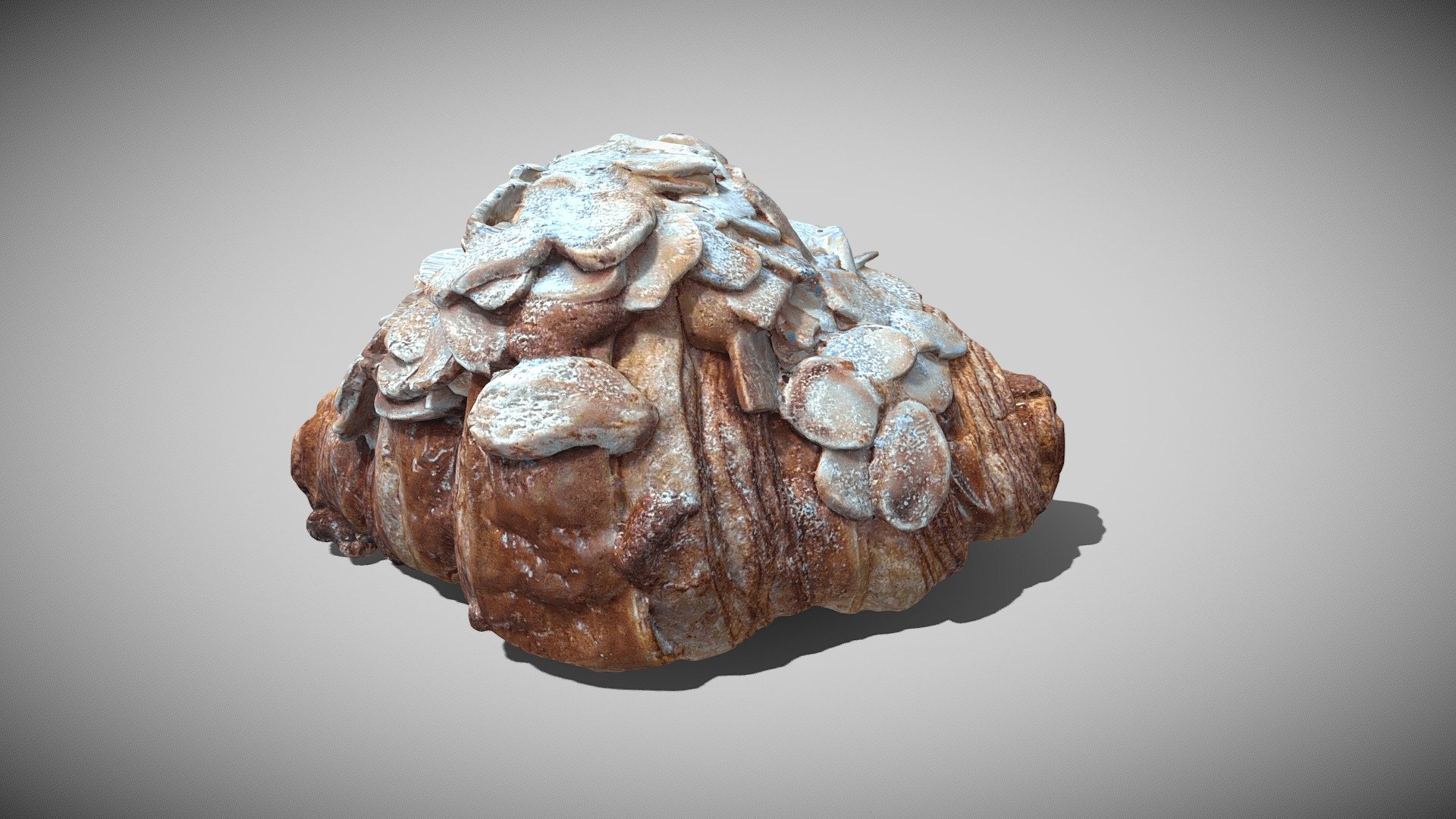 Almond croissant (4K texture and high details) - 3D model by lannoo ...