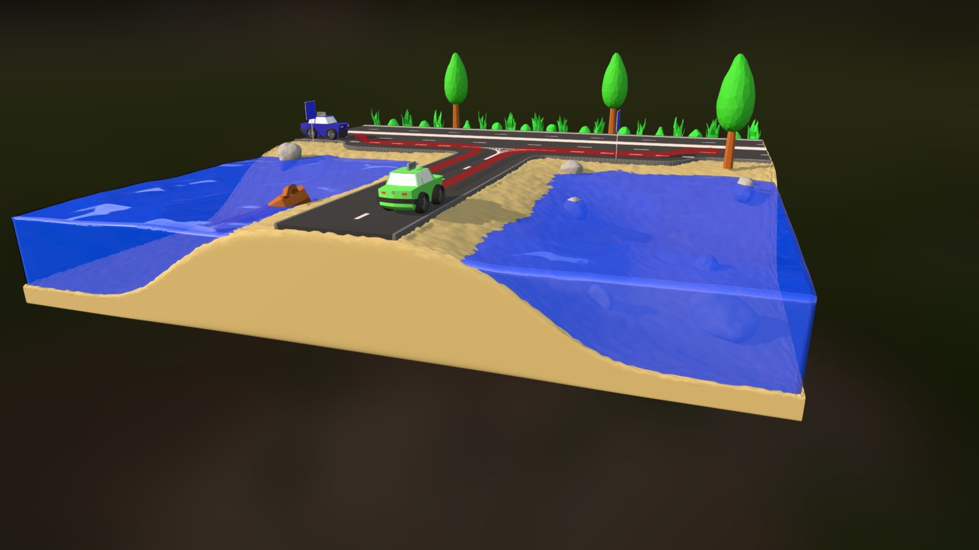 Crossroad - 3D model by Bezuglov_Alexey [030f599] - Sketchfab