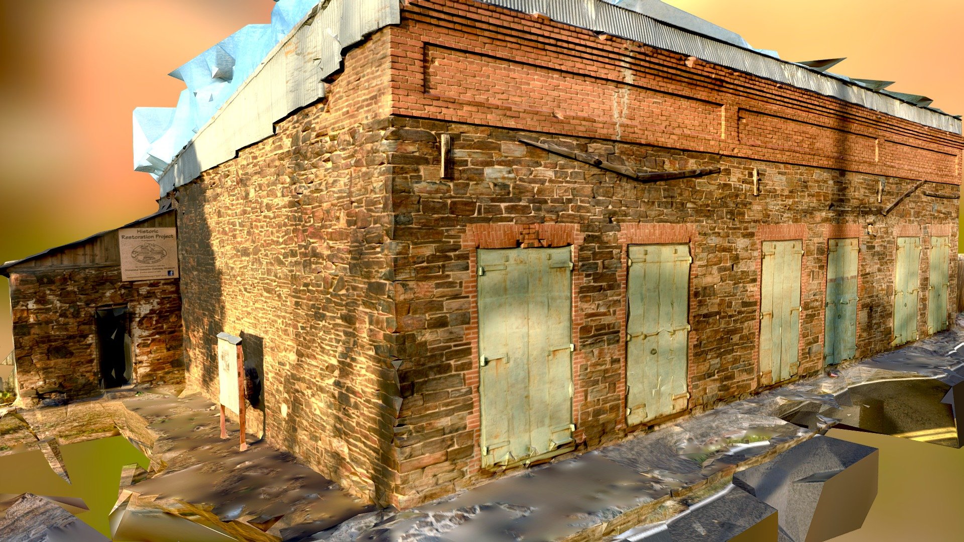 Big Oak Flat Gamble Building - Buy Royalty Free 3D model by John ...