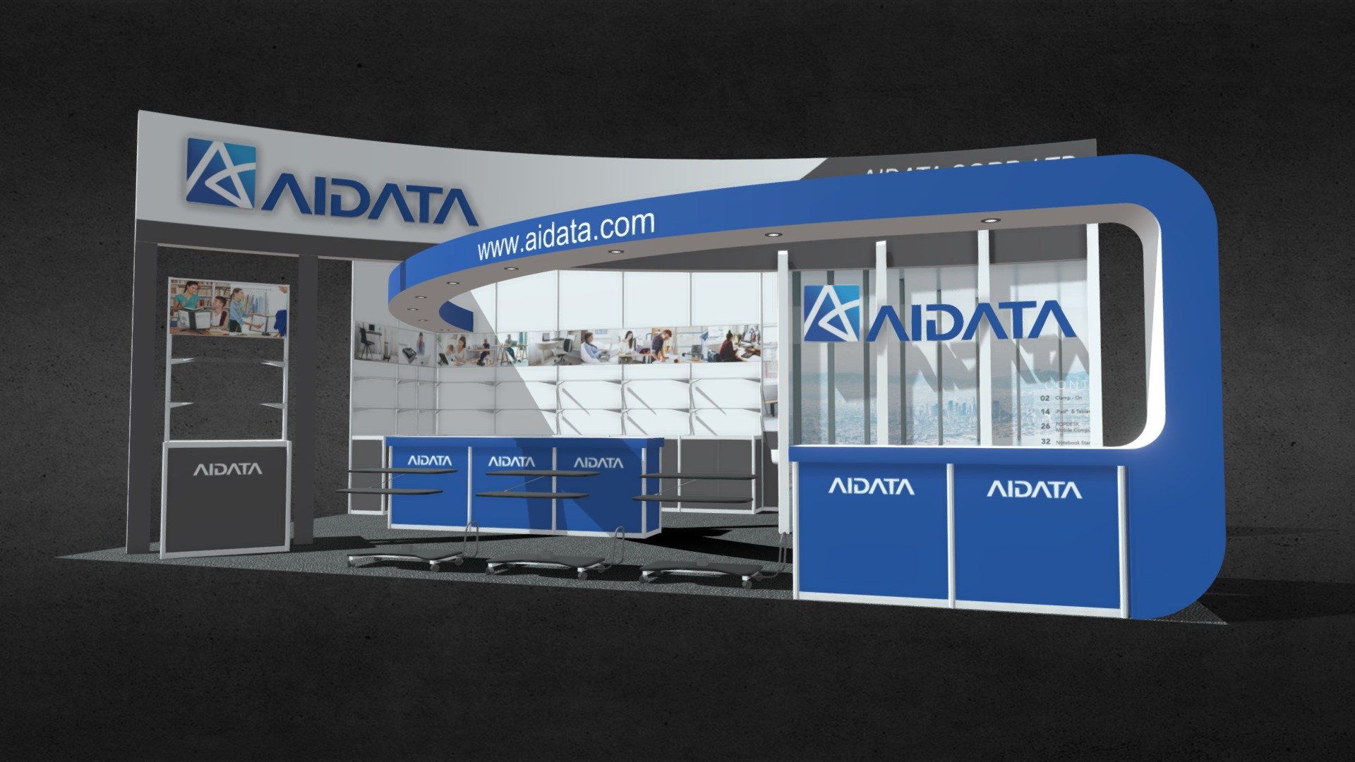 2020 Computex Aidata booth design - 3D model by Event_Solution_Plus [031c68b] - Sketchfab