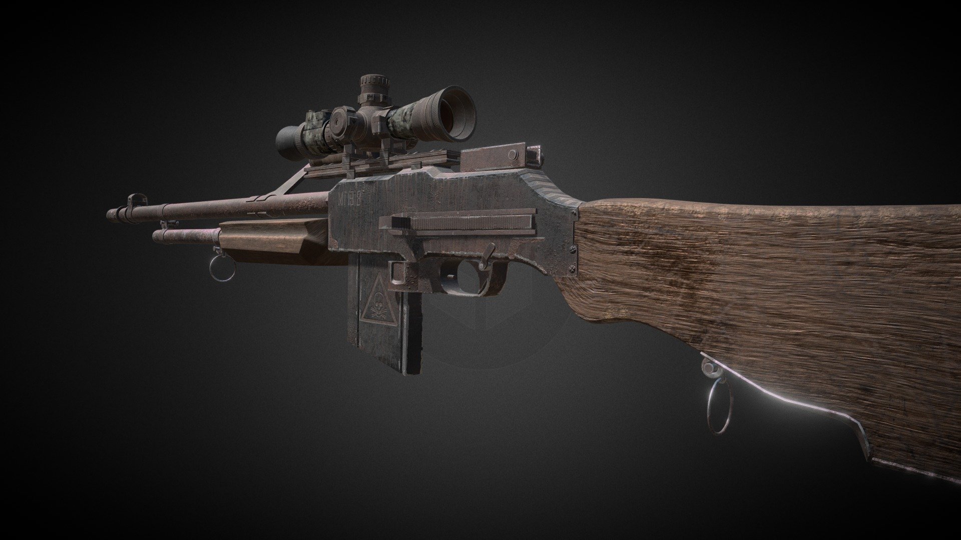 Gun M1918 - Download Free 3D model by PurushothamreddyKota ...