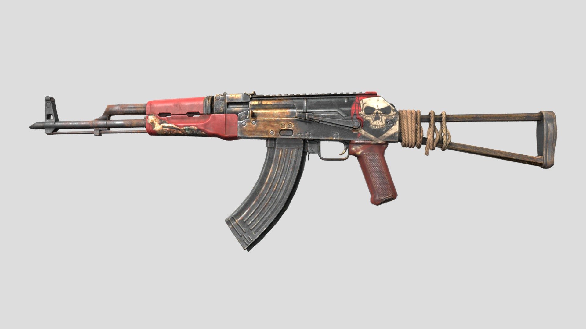AKM Assault Rifle PUBG Fan art - Buy Royalty Free 3D model by ...