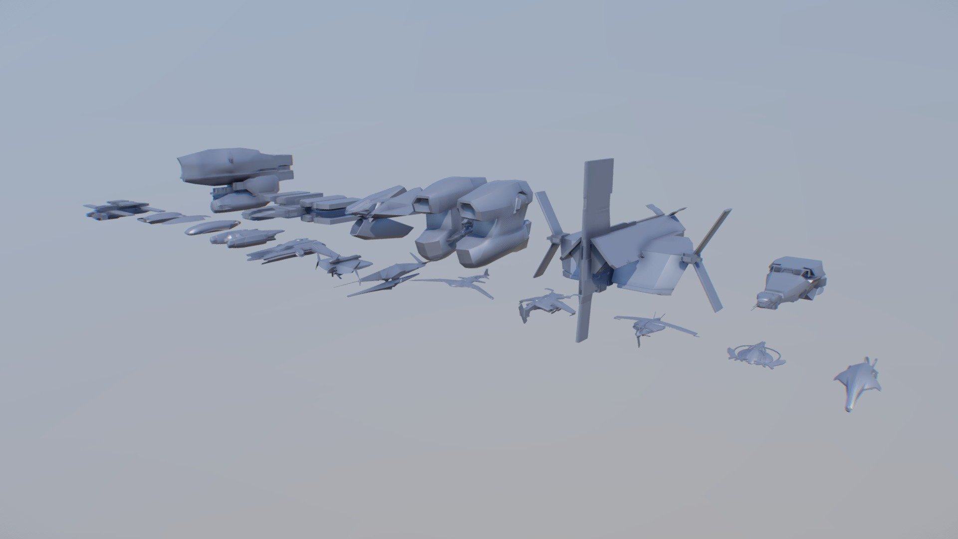 spacecrafts low-poly set 01 - 3D model by 𝖟𝖙𝖗𝖟𝖙𝖗 (@ztrztr3) [031fe45 ...