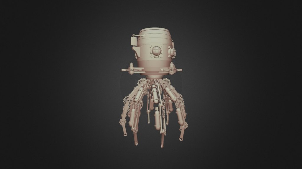 Old Barell Octopod Submarine - 3D model by DokteurJerry [0324e13 ...
