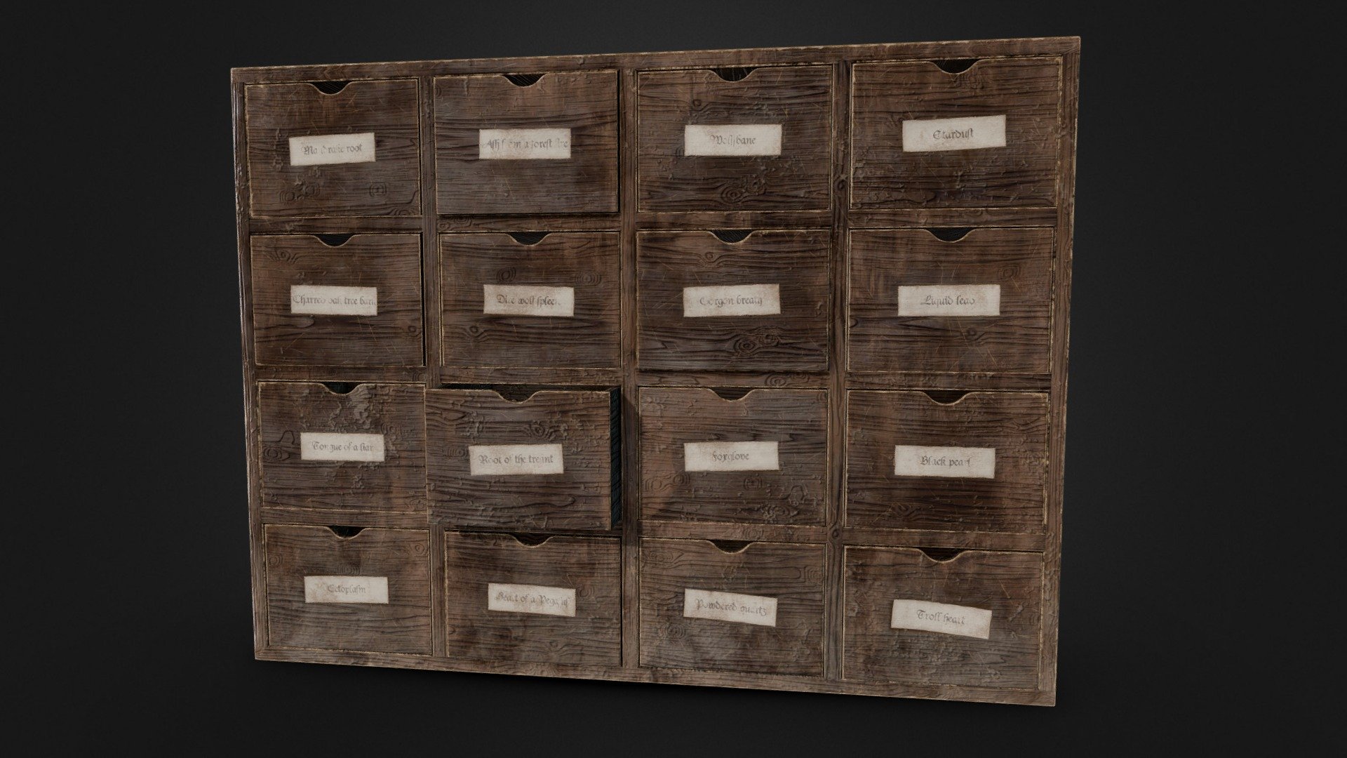 Alchemy Ingredients Shelf - Download Free 3D model by Amatsukast ...