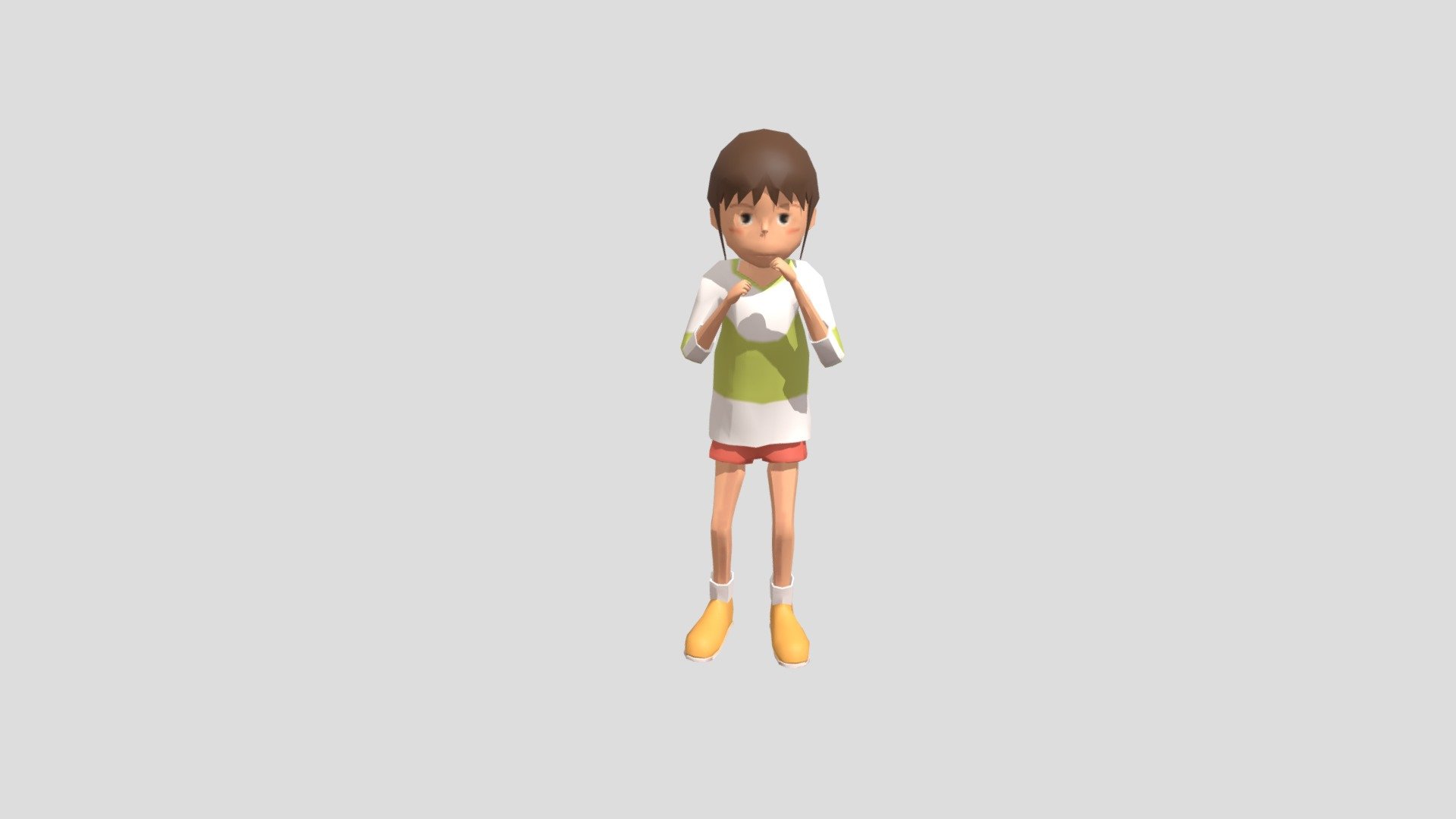 Chihiro Punch (School Work) - 3D model by AinsOol [0325da5] - Sketchfab