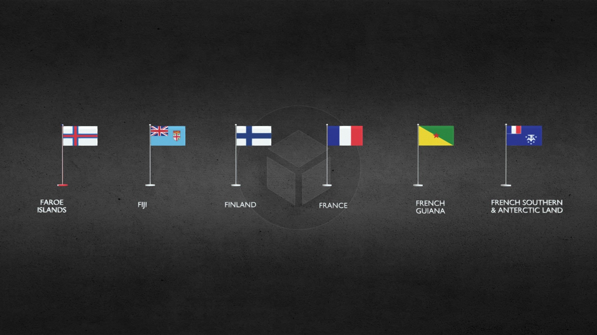 Alphabet " F " Country Flag Pack - Buy Royalty Free 3D model by Digital ...
