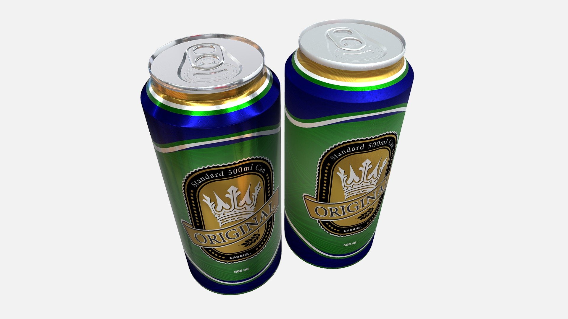 500 ml Standard Beverage Cans - Matte and Glossy - Buy Royalty Free 3D ...