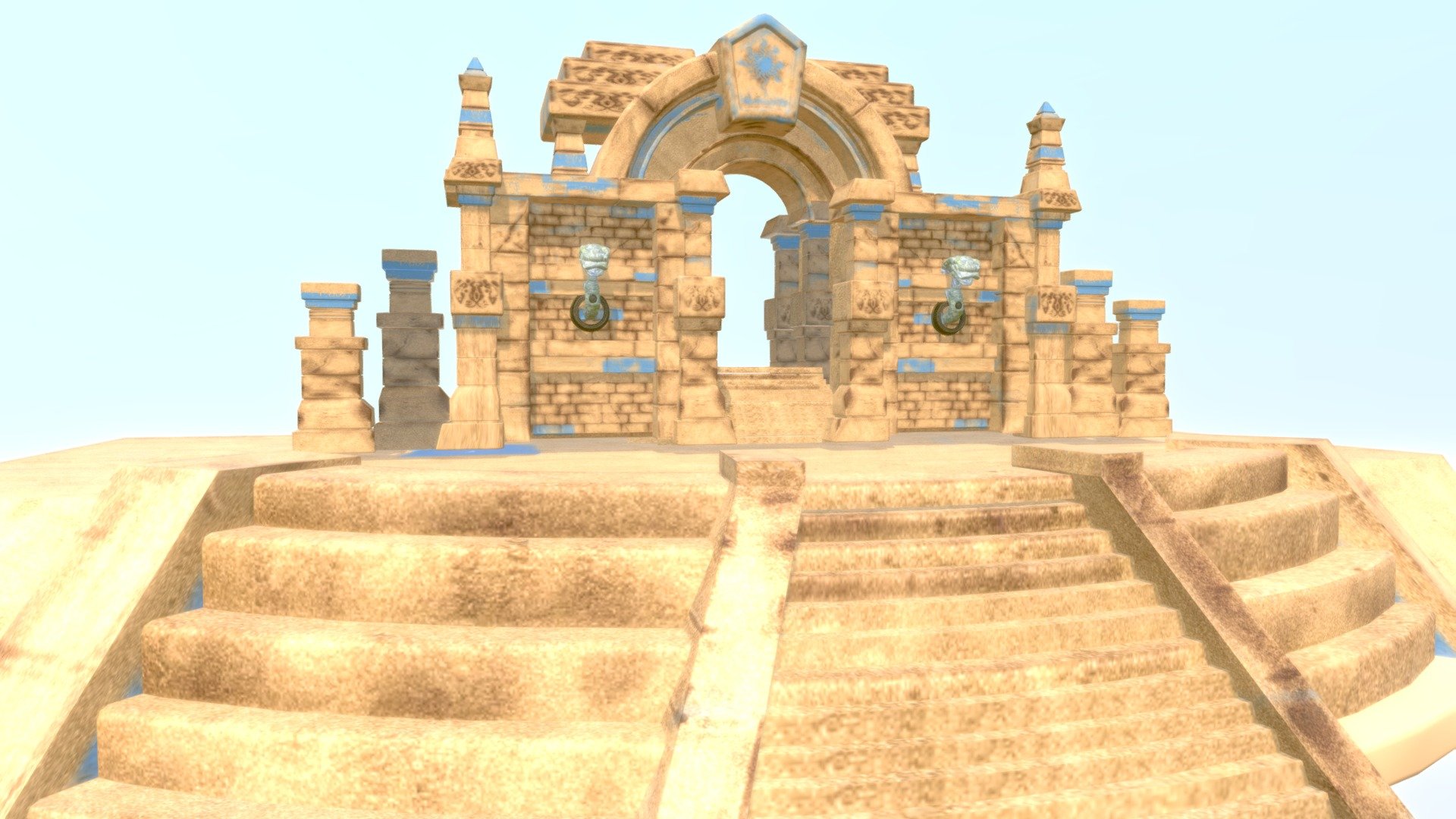 Desert, City gate, Pyramid - Buy Royalty Free 3D model by pofuann ...