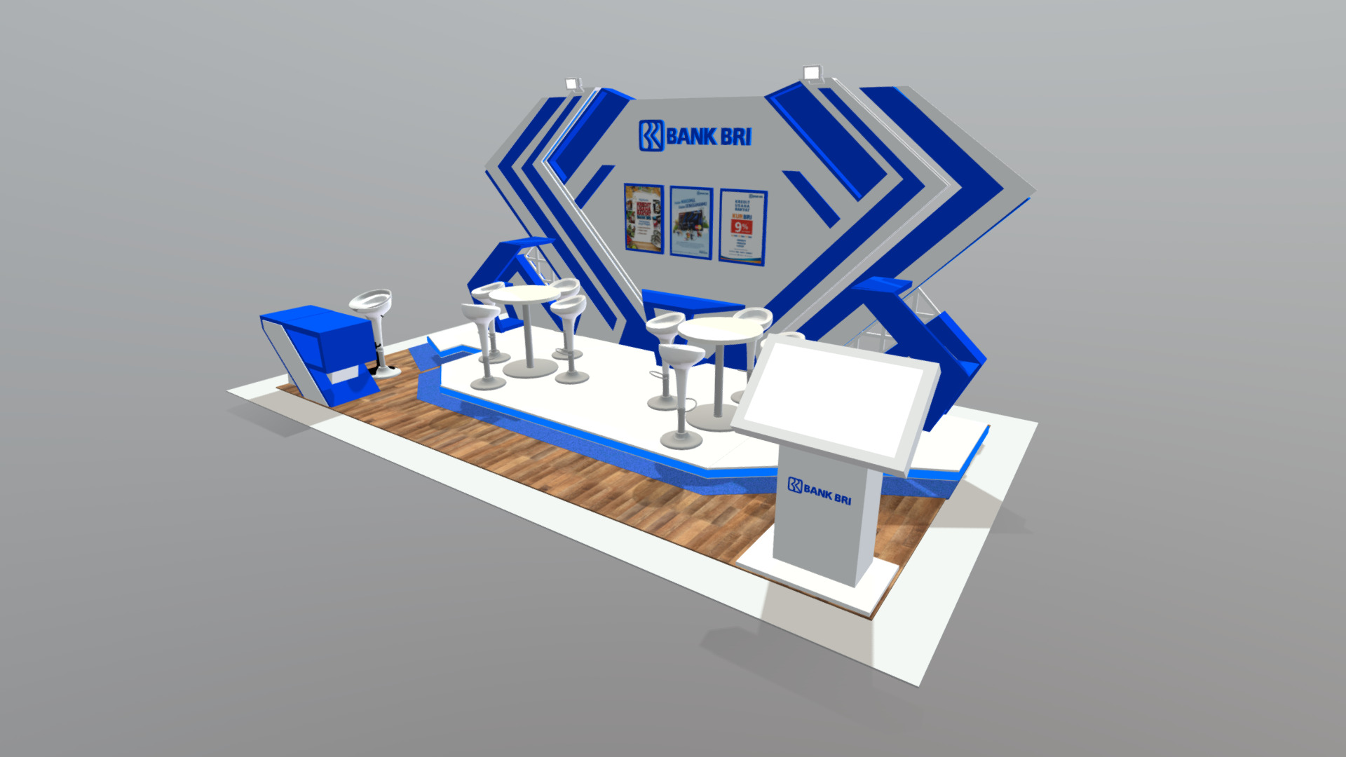 Exhibition Booth 1 - 3D model by fauzi.nur.rizqi [032926c] - Sketchfab