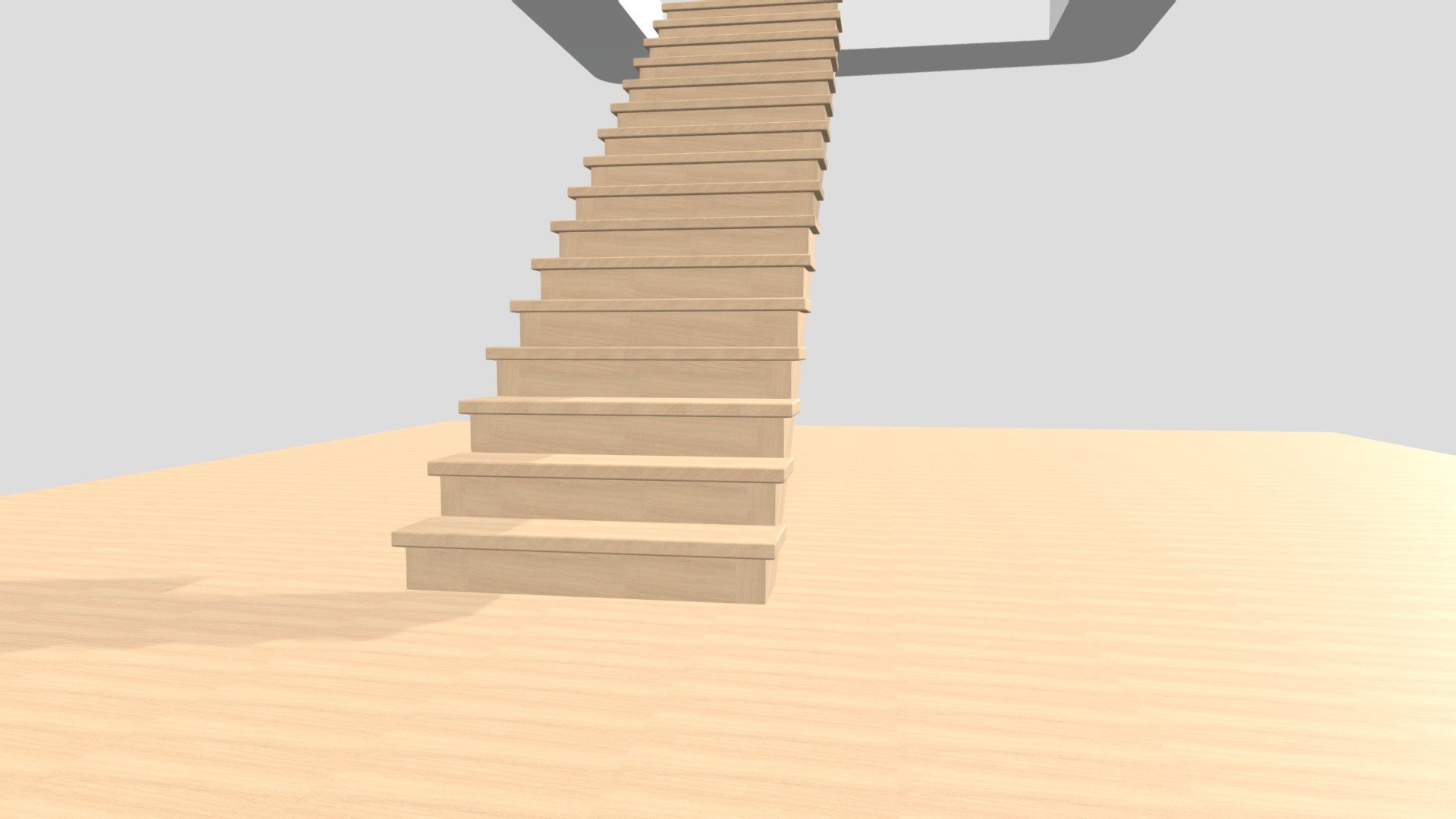 Open stringer both side square thick treads - 3D model by Accurate ...
