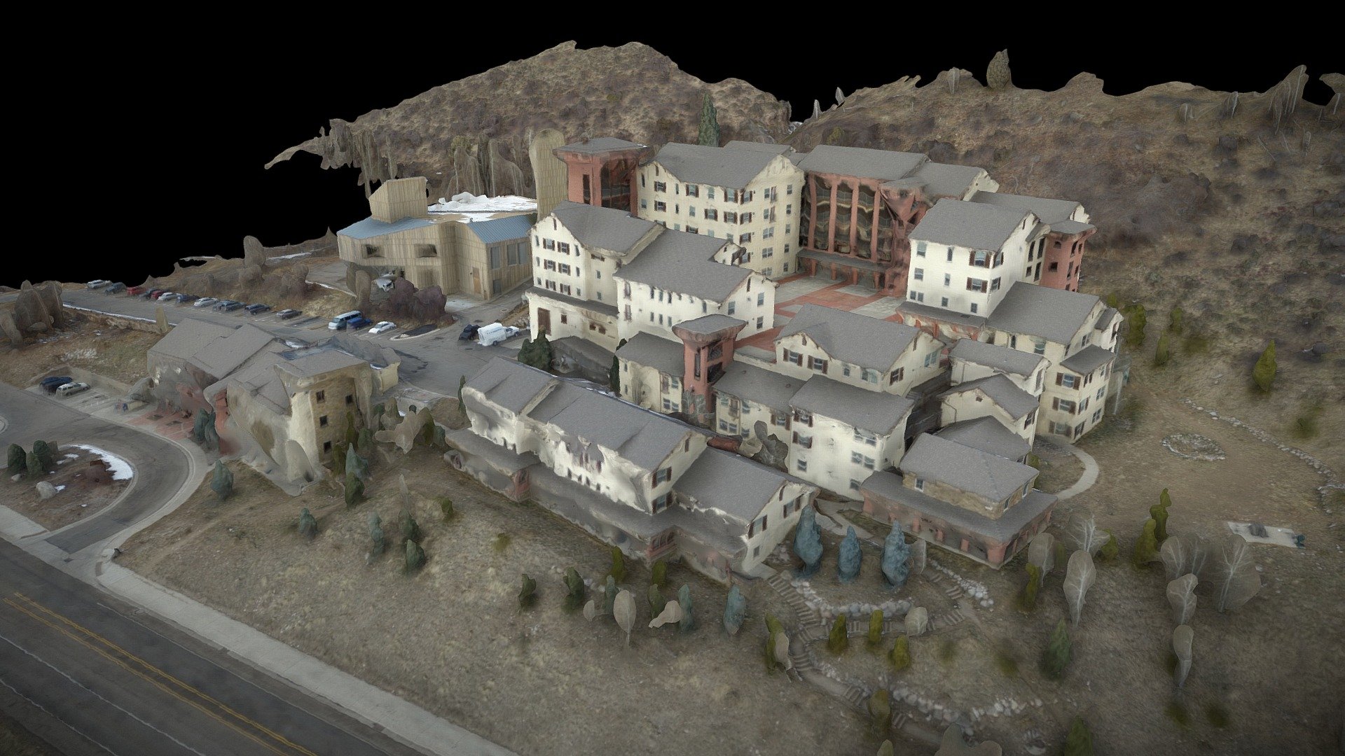 Mountain Apartment Complex - 3D model by mgeorge313 [032cd0c] - Sketchfab