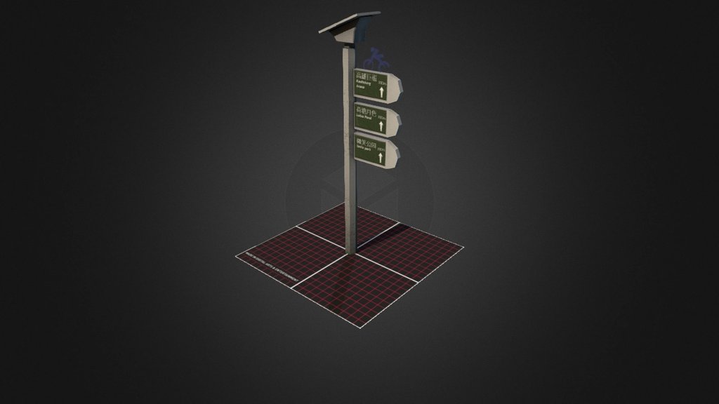 Bicycle Pole - 3D model by brianvanhyfte [032ef42] - Sketchfab