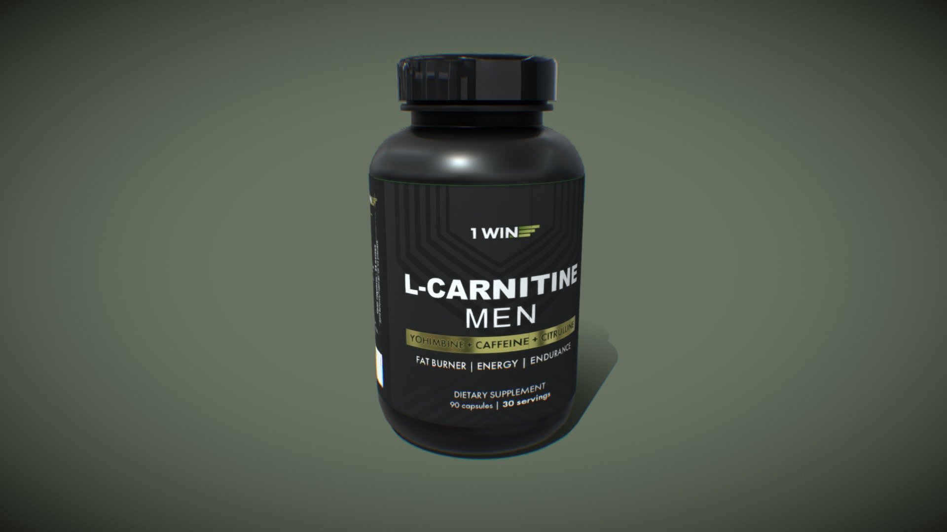 L-Carnitine sport and dietary supplement jar - 3D model by Adeptus ...