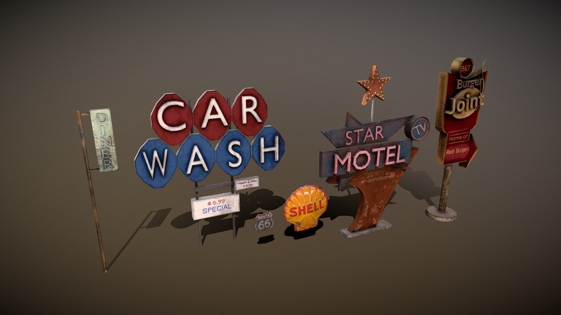 Post Apo Signs V3 - Buy Royalty Free 3D model by Thunder (@thunderpwn ...