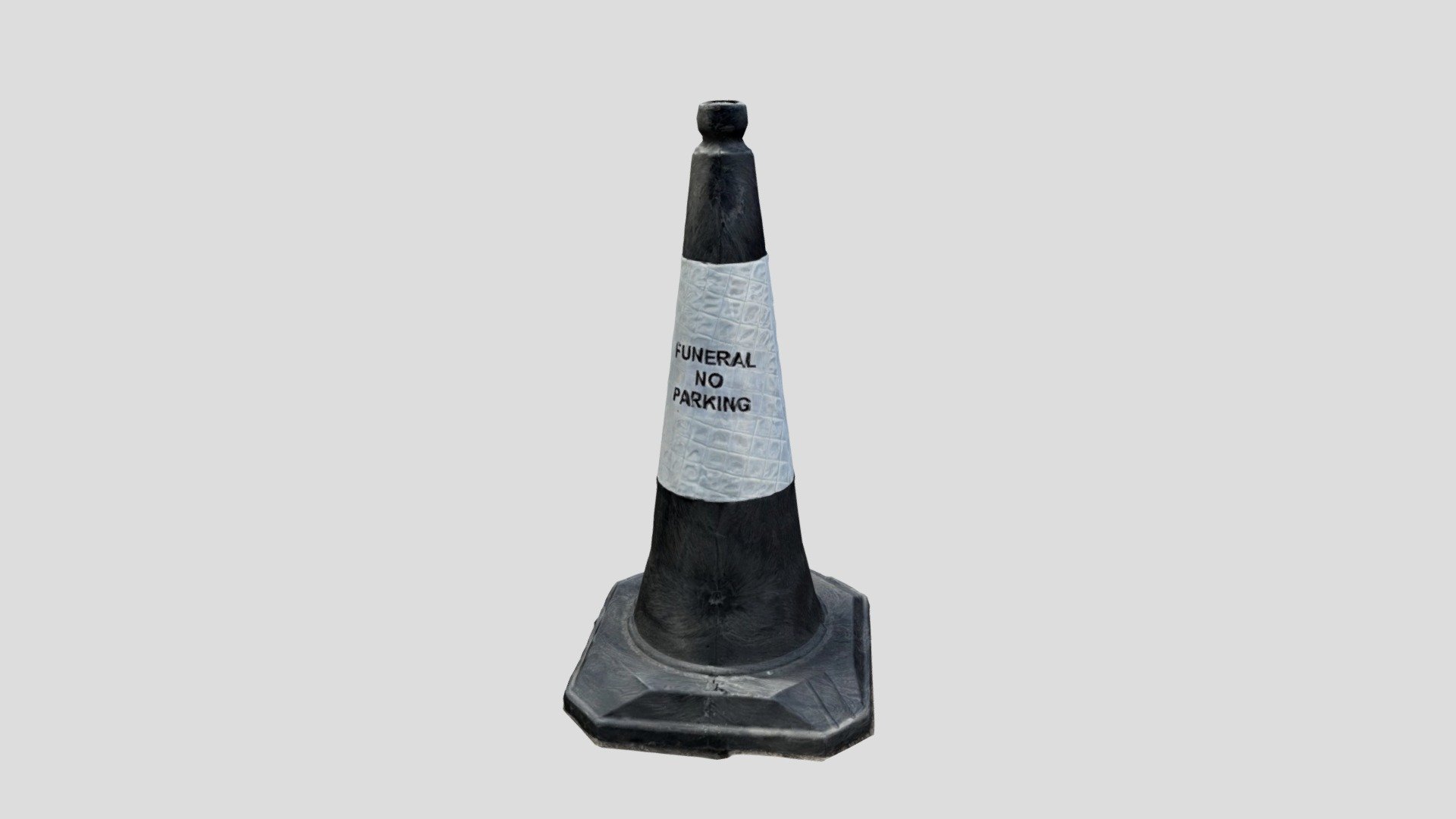 Funeral no parking black traffic cone - Download Free 3D model by ...