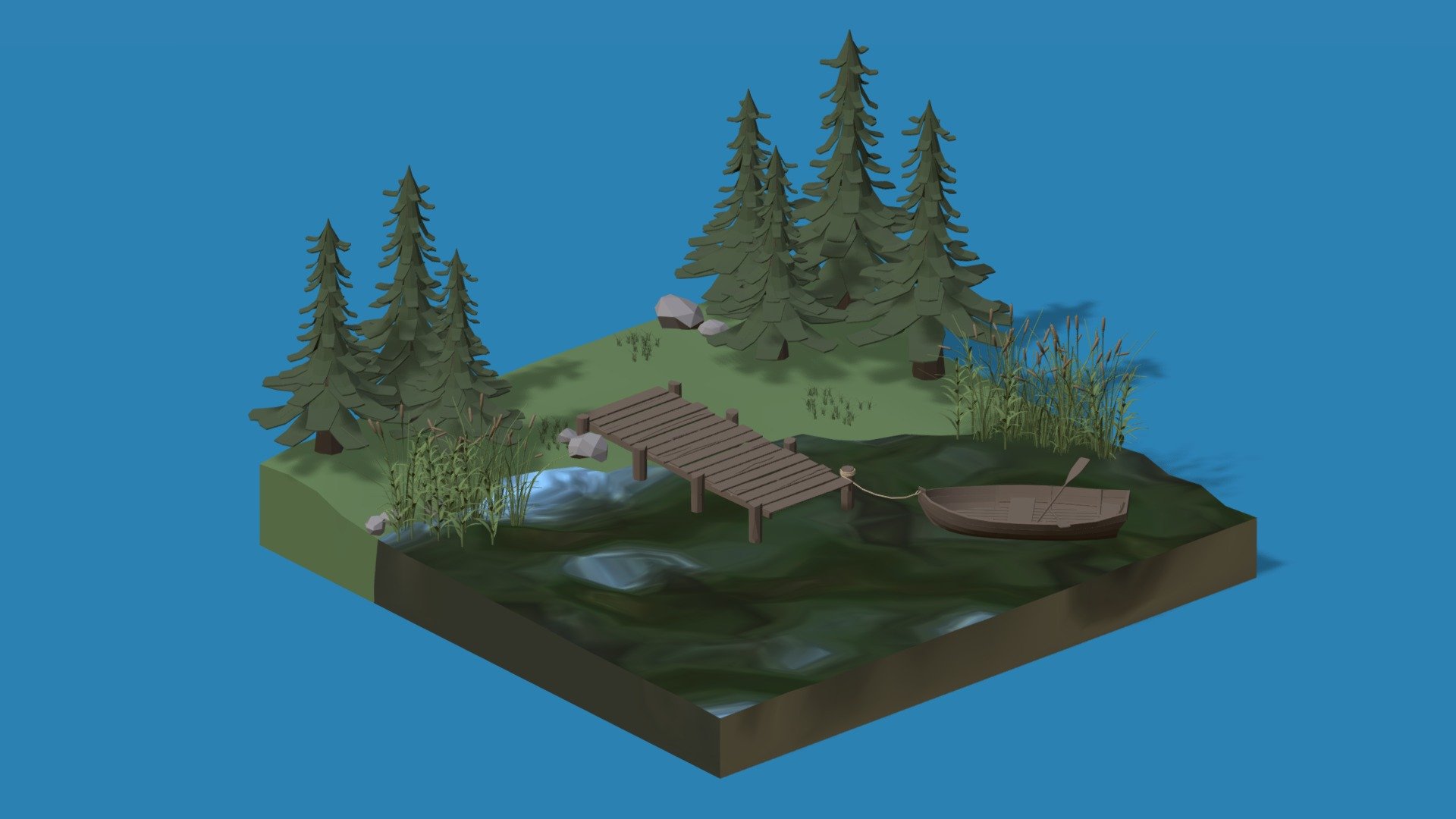 Lake - Buy Royalty Free 3D model by ApprenticeRaccoon [03396f3 ...