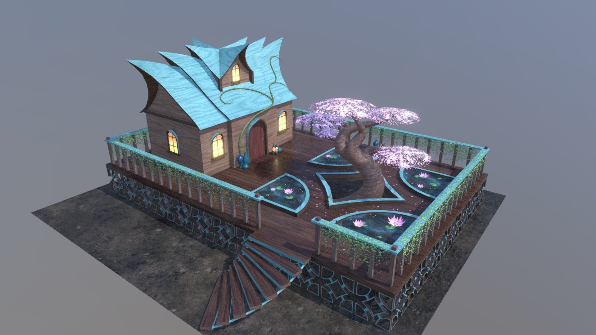 Tiny Gardens Cabin - 3D model by ChrisRT [033d556] - Sketchfab