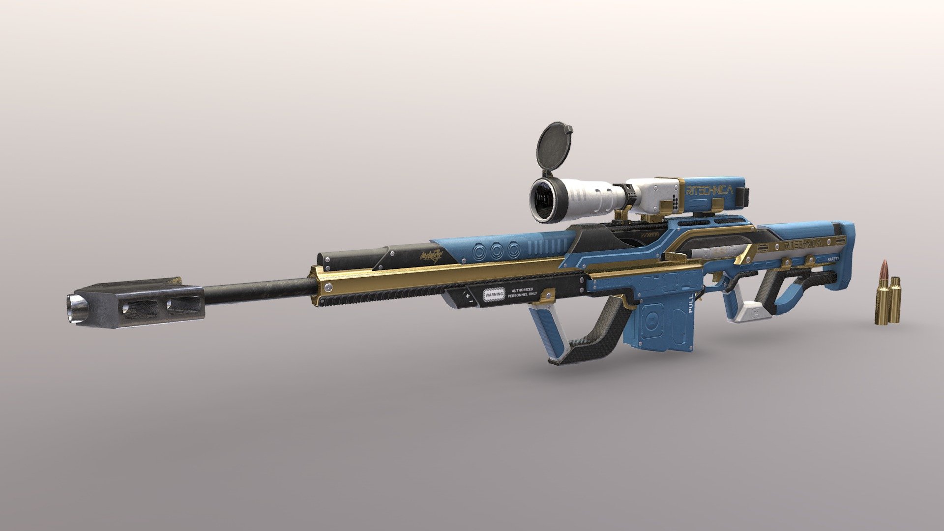 Ritechnica AM-2 Sniper Rifle - 3D model by Yuniesque [0340c19] - Sketchfab